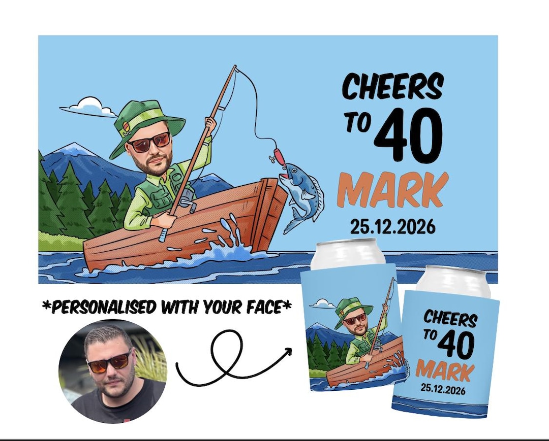 Birthday Stubby Holder, Neoprene Stubby Cooler With Base, Personalised ...