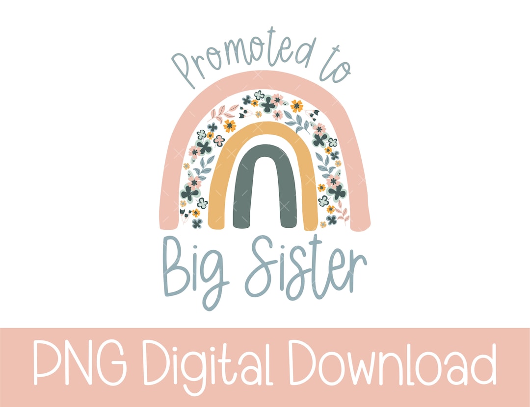Big Sister Rainbow, Sibling, PNG Digital Download, Digital Download ...