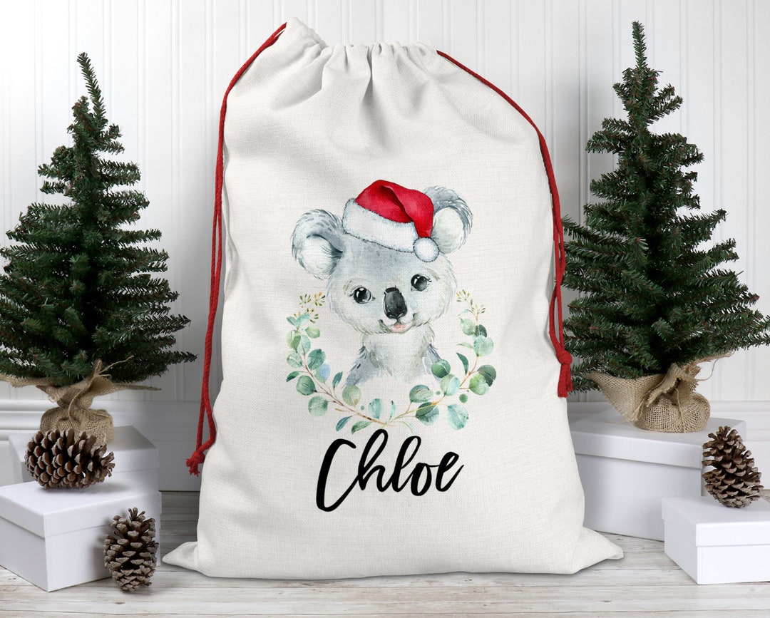 Koala Christmas Sack, Personalised Santa Sack, Christmas Keepsake ...