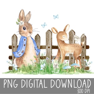 Peter Rabbit Garden Png, Peter Rabbit, Easter Png, Heat Press, Digital ...