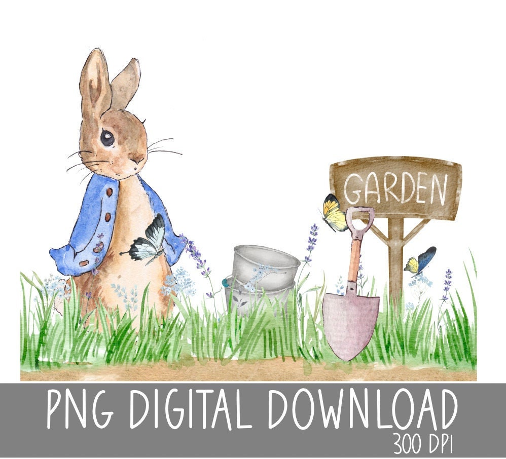 Peter Rabbit Garden Png Peter Rabbit Easter Png Heat Press - Etsy UK