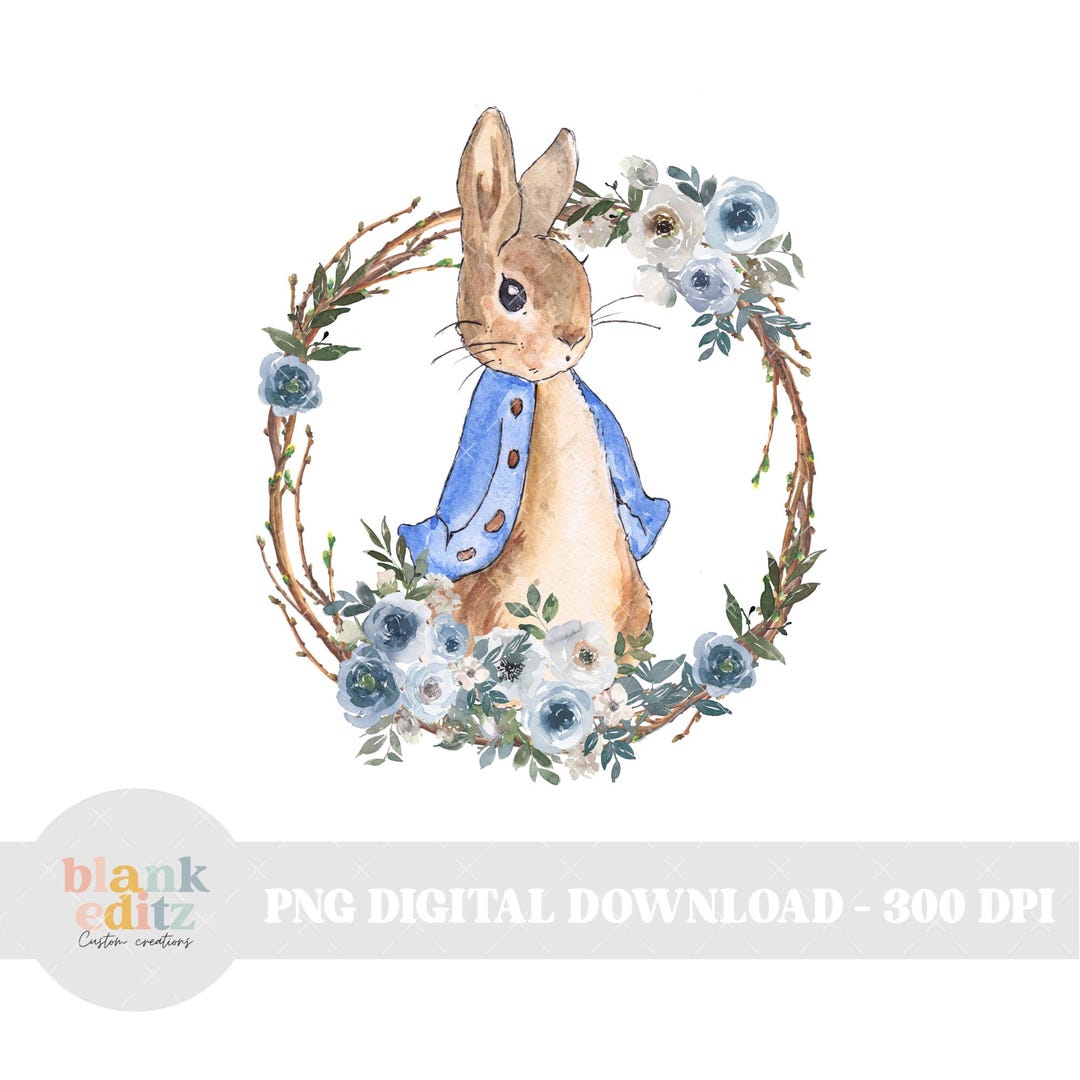 Peter Rabbit Wreath Png, Peter Rabbit, Baby Romper PNG, Peter Rabbit ...