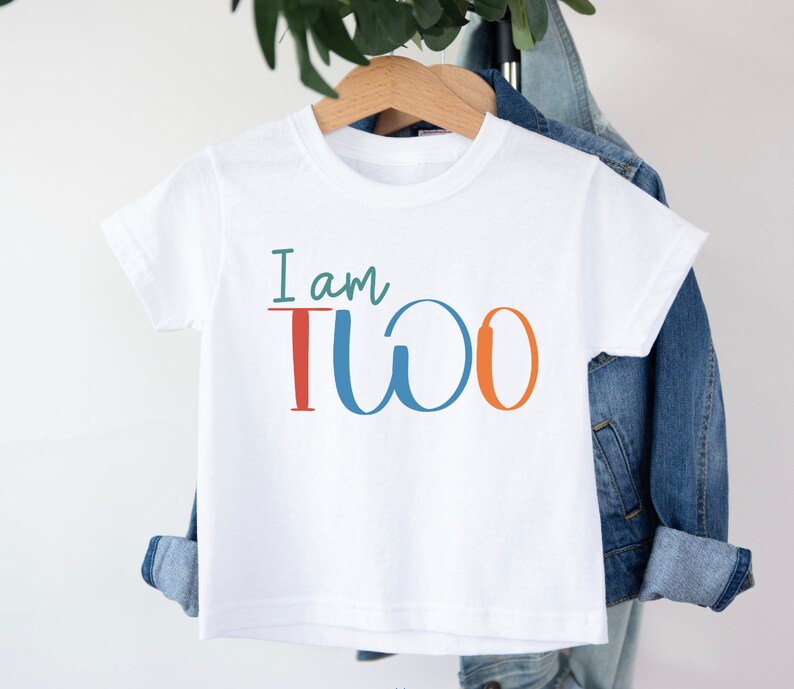I Am Two PNG Birthday Shirt Png T-shirt PNG File - Etsy