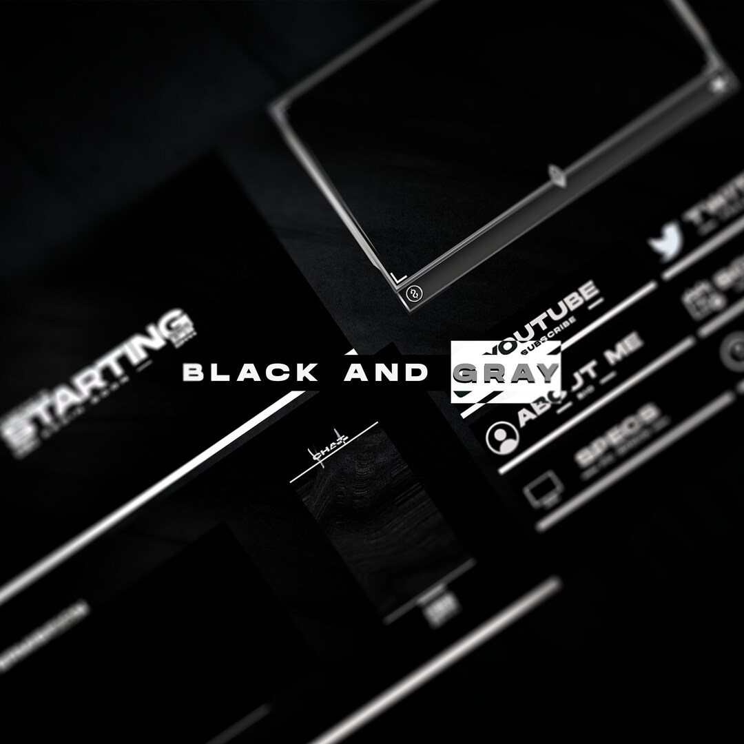 Animated Black and Gray Stream Package - Etsy