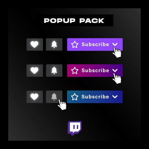 Animated Twitch Fire Follow Pop-up Overlay Scalable Easy to - Etsy