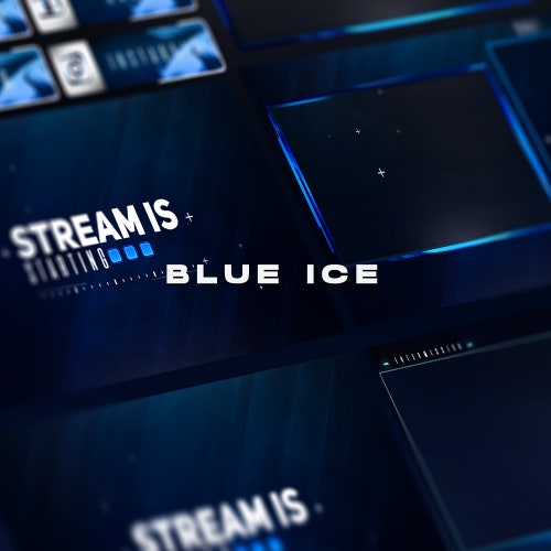 Blue Neon Animated Twitch Overlay Complete Stream Package - Etsy