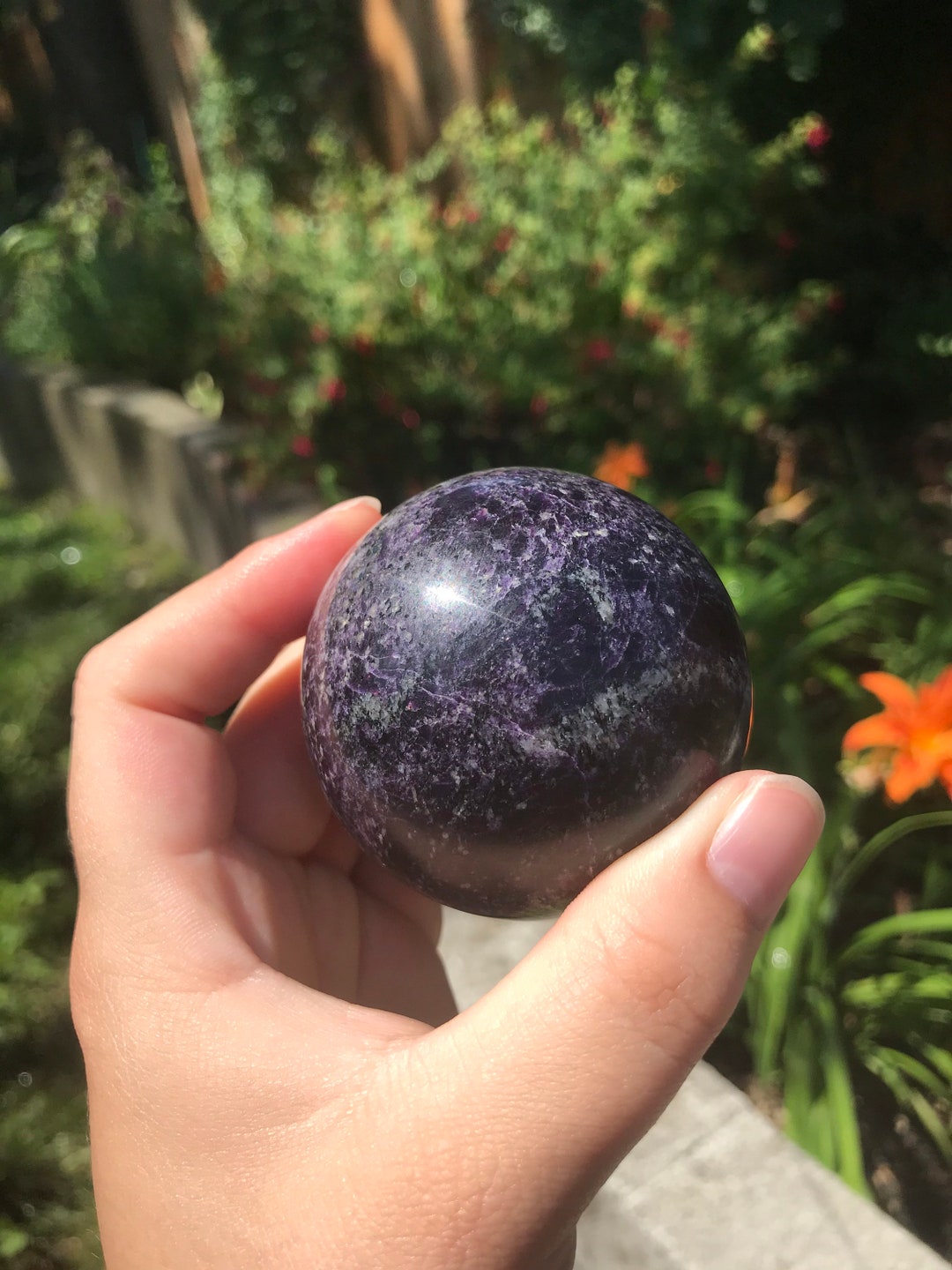 Russian Charoite Sphere quartz Inclusion With Stand - Etsy