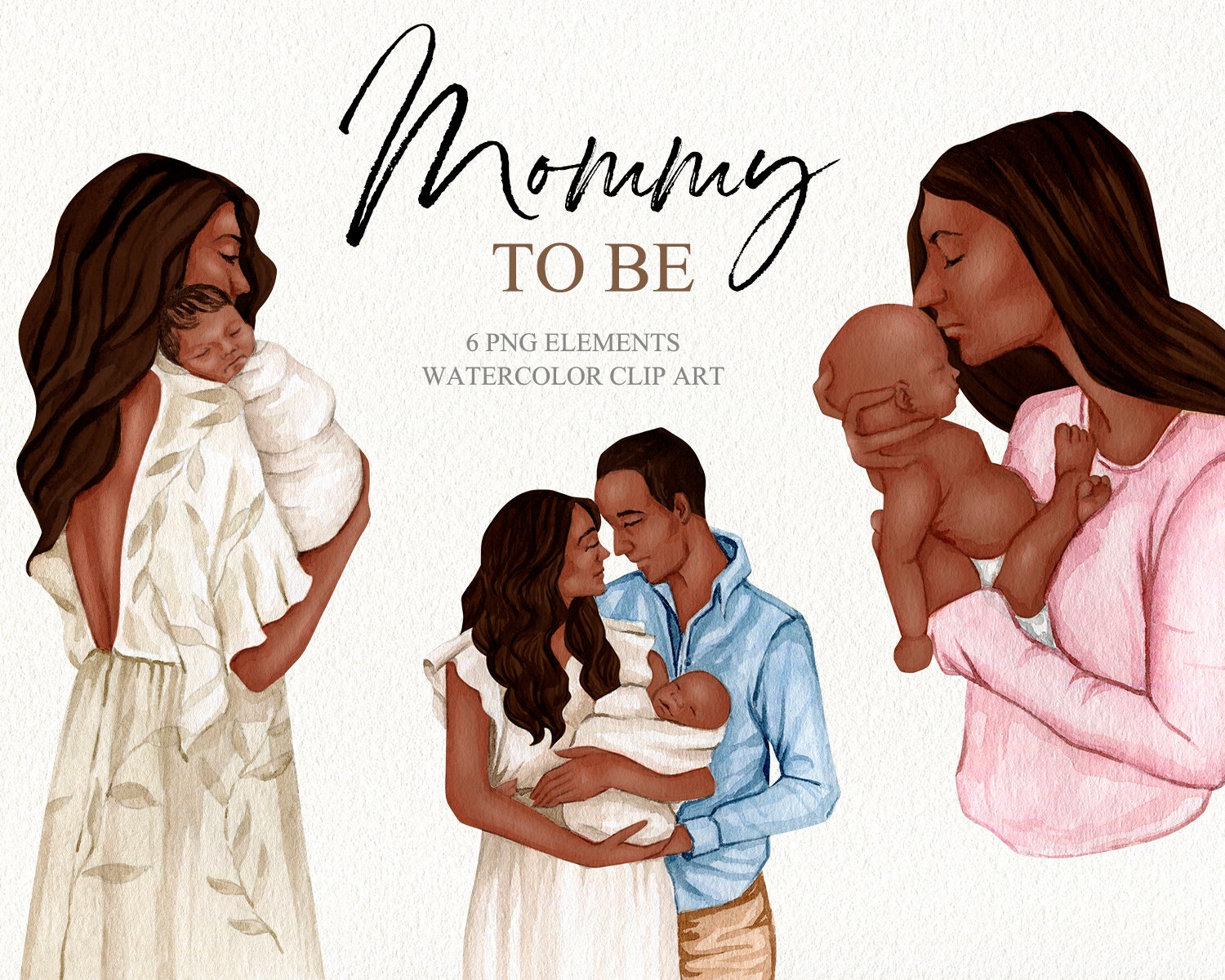 Afro American Baby Clipart