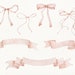 Watercolor Ribbon Banners and Bows Clipart Birthday Party Banners ...