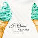 Watercolor Ice Cream Wafer Cone Clipart. Ice Cream Vanilla and - Etsy