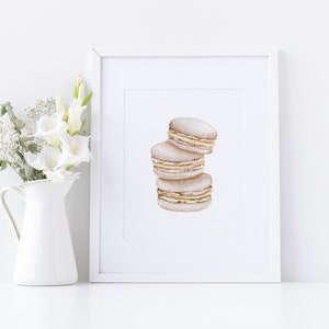 Watercolor French Macarons Clipart Pastel Sweet Dessert Macaroon ...