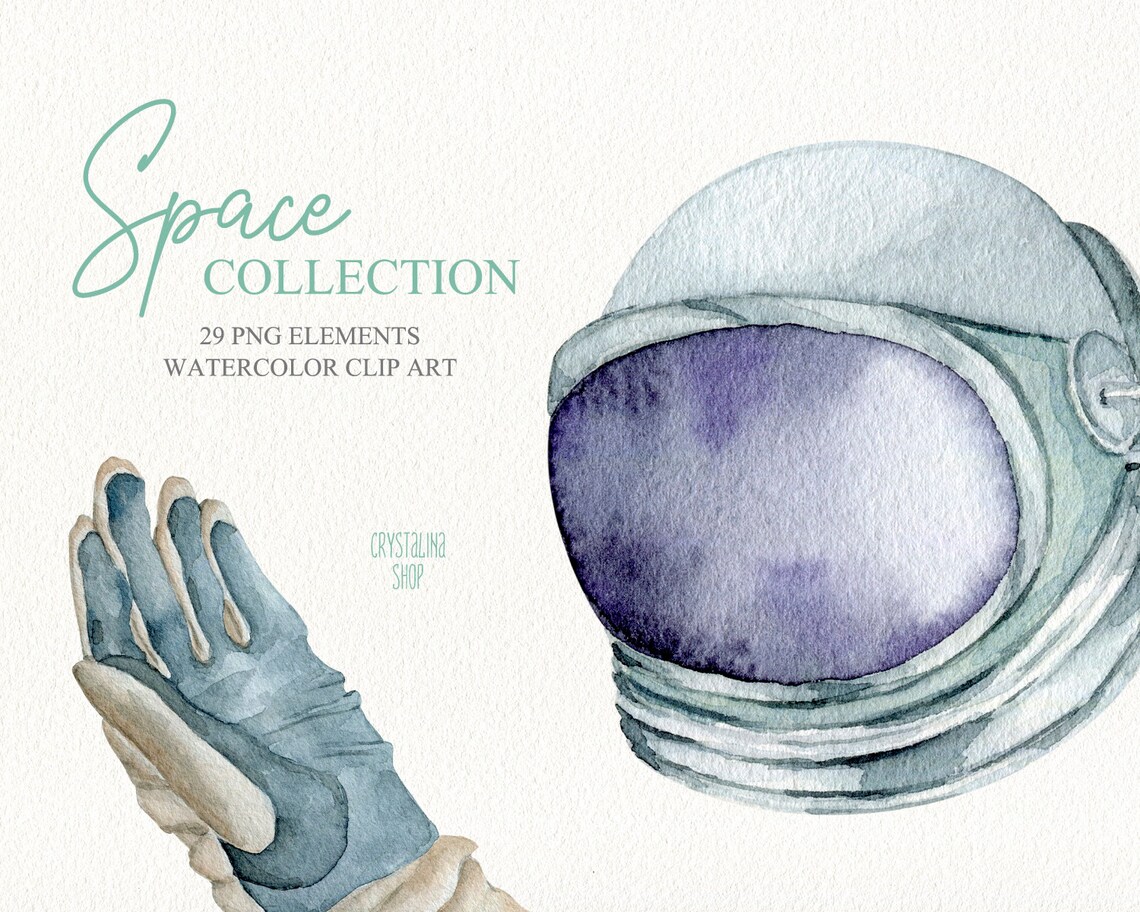 Watercolor Outer Space Clipart Astronomy Teacher Supplies | Etsy