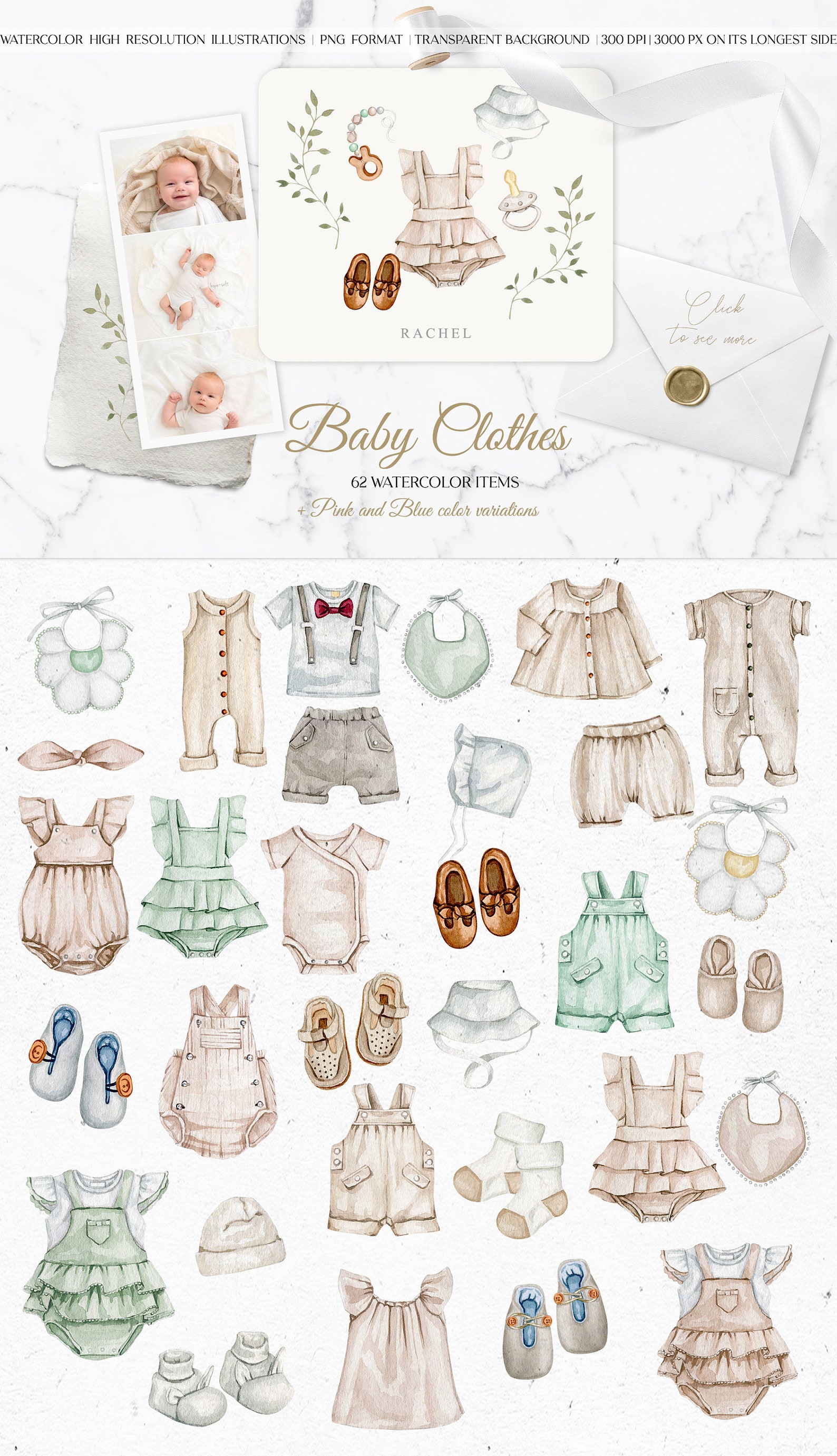 Watercolor Maternity Clipart. Pregnant Woman & Newborn Babies Clipart ...
