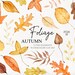 Watercolor Autumn Foliage Clipart Watercolor Fall Leaves Decoration DIY ...