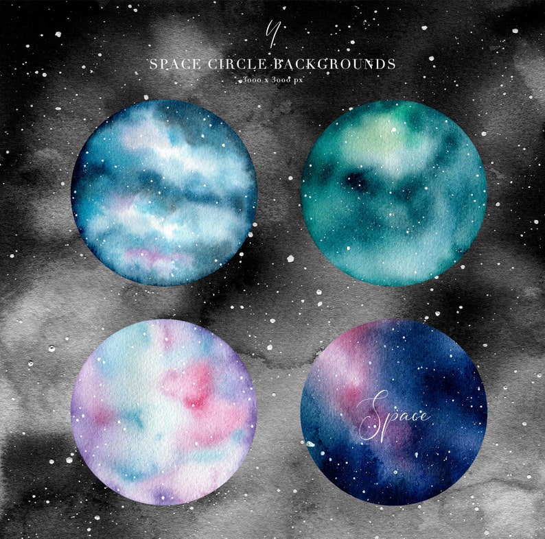 Watercolor Outer Space Astronaut Clipart Astronomy Teacher | Etsy