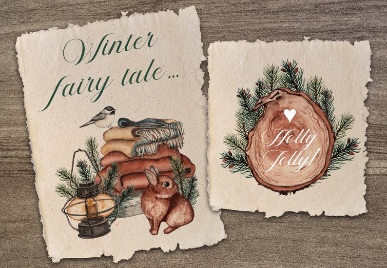 Watercolor Cozy Winter Clipart. Christmas and New Year DIY | Etsy