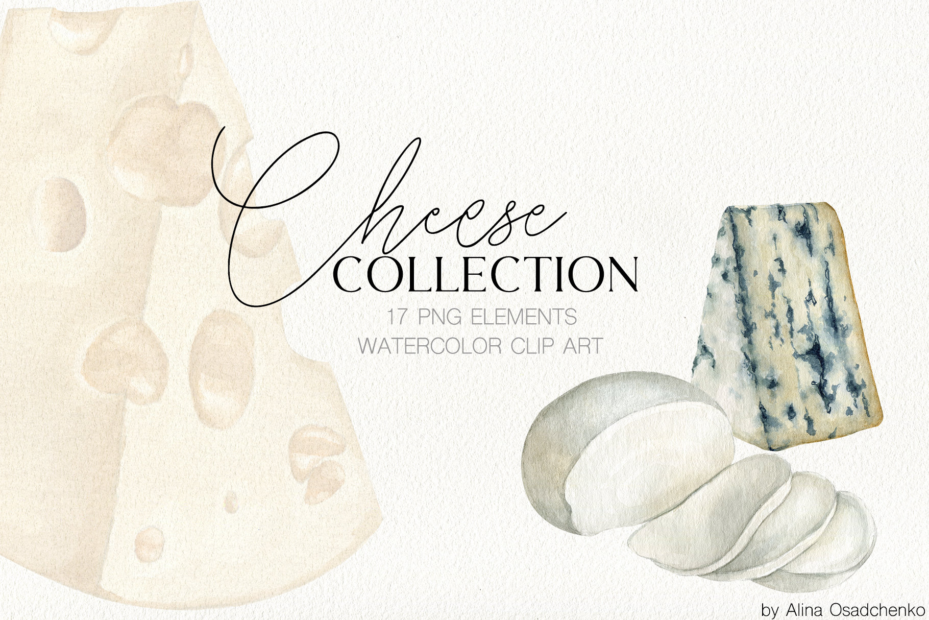 Watercolor Cheese Clipart. Watercolor Cheese for Wine Png Illustrations ...