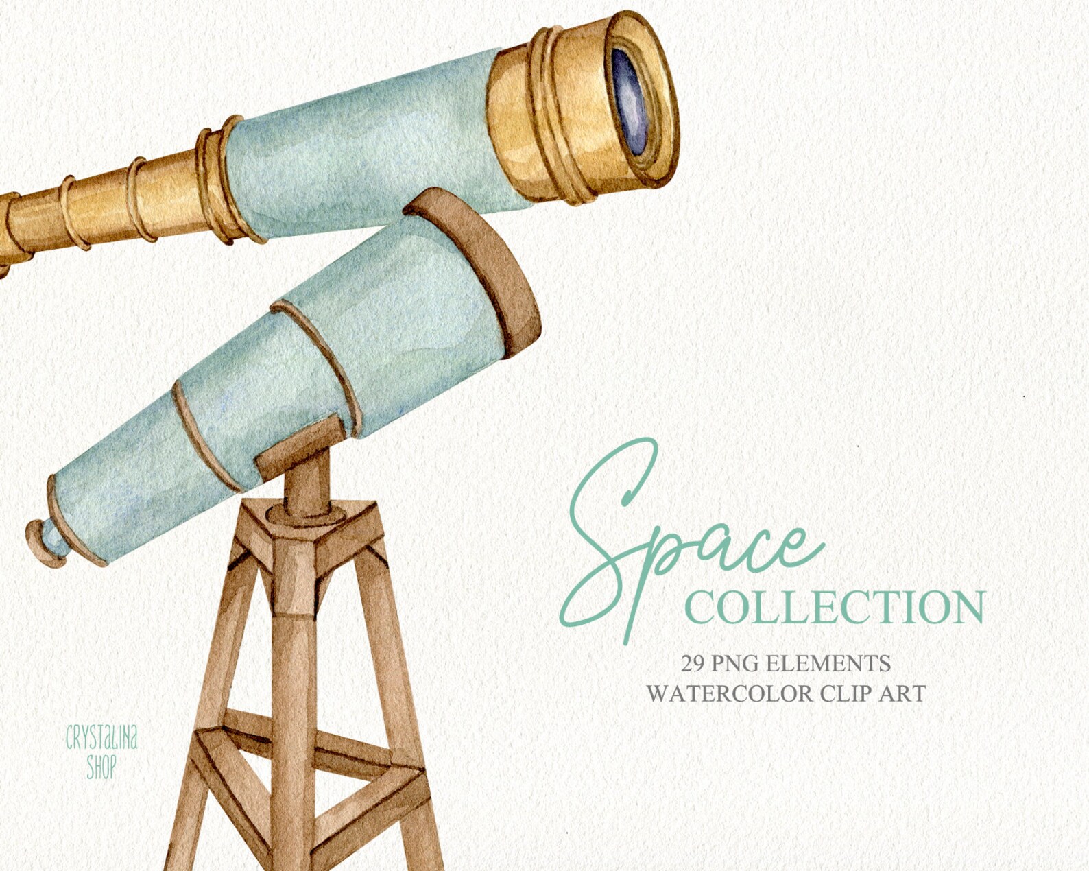 Watercolor Outer Space Clipart Astronomy Teacher Supplies | Etsy