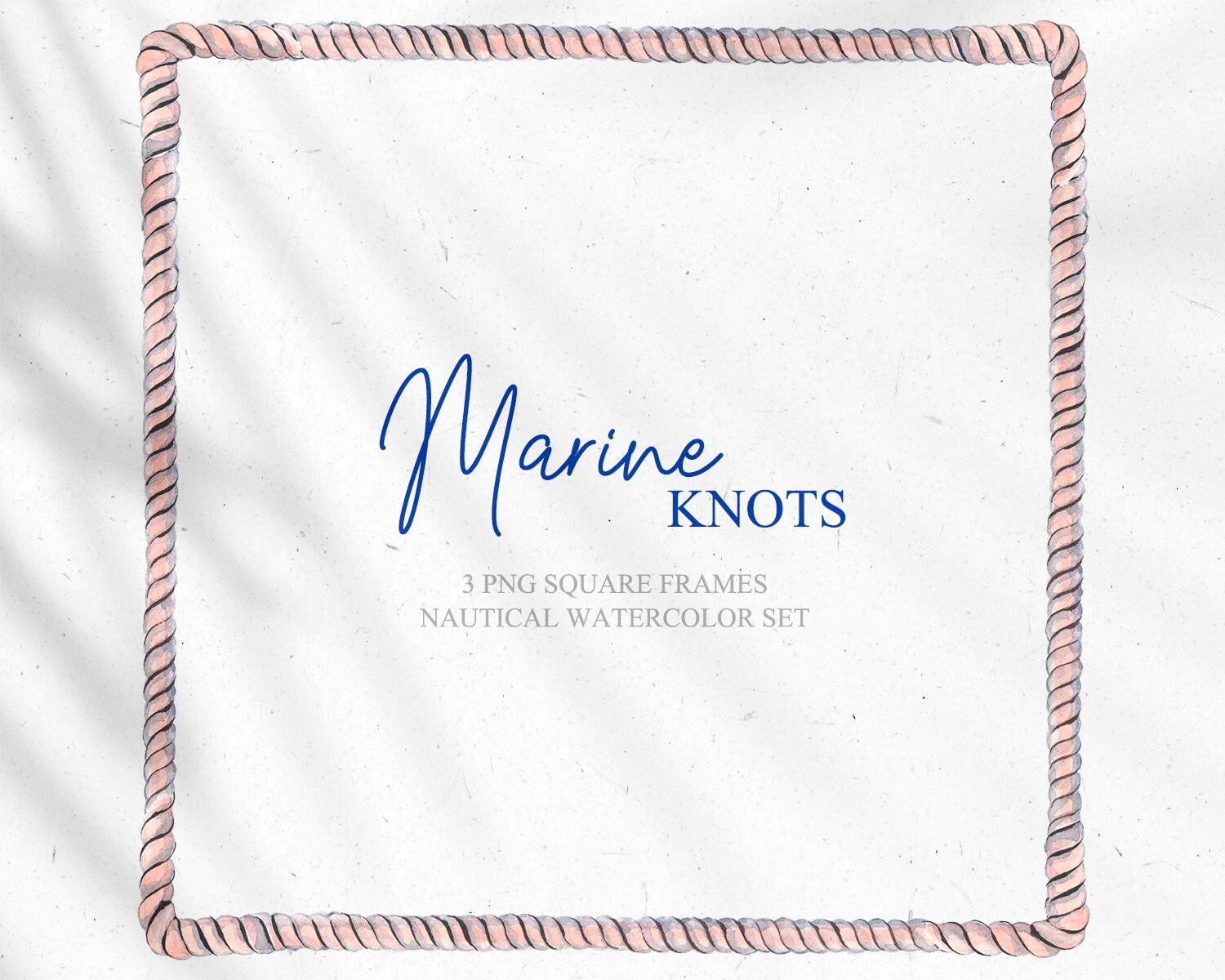 Watercolor Marine Knots, Nodes, Nautical Clip Art - Anchor, Rope, Sail ...