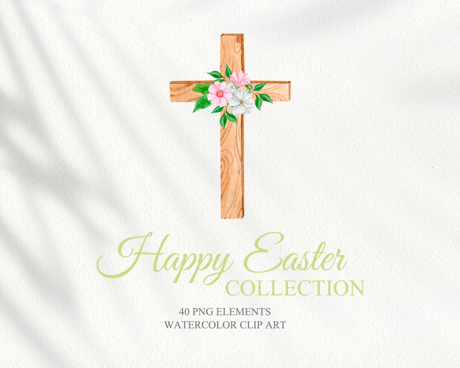 Watercolor Spring Easter Clipart Illustration. Cute Easter Bunny and ...