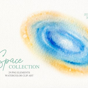Watercolor Outer Space Clipart Astronomy Teacher Supplies Stars and ...
