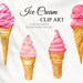 Watercolor Ice Cream Wafer Cone Clipart. Ice Cream Vanilla and - Etsy