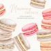 Watercolor French Macarons Clipart Pastel Sweet Dessert Macaroon ...