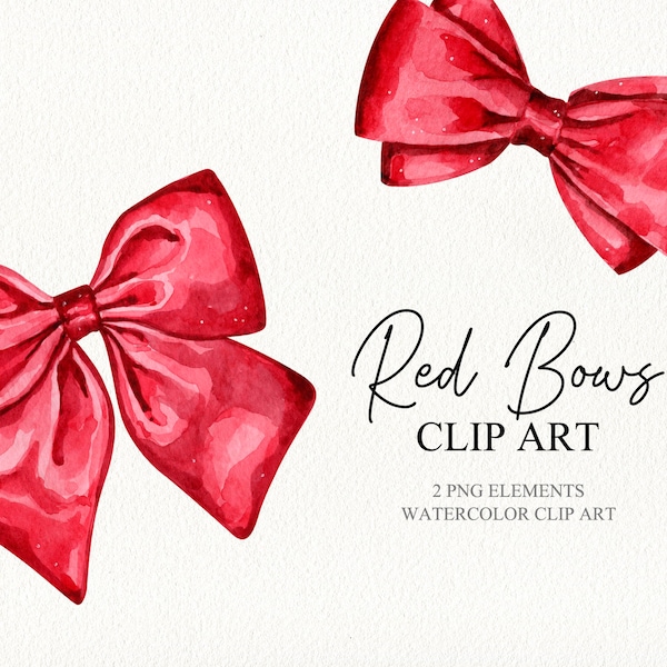 Watercolor Red Bow Svg - Etsy