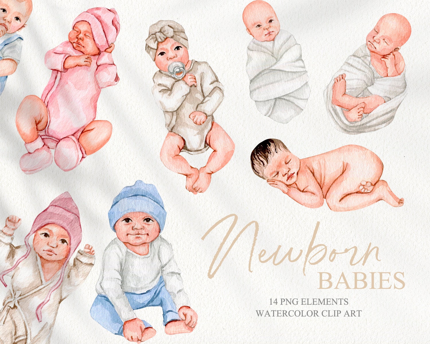 Watercolor Newborn Baby Clipart. Maternity Clipart Png. Baby - Etsy