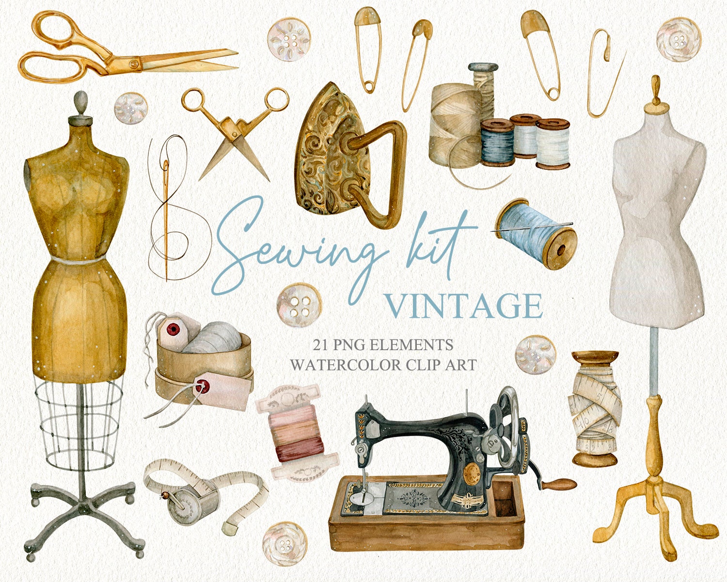Vintage Sewing Clip Art