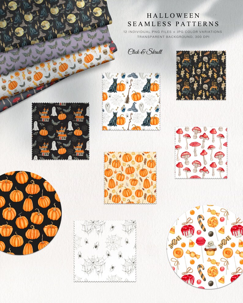 Watercolor Spooky Halloween Clipart Happy Halloween Party - Etsy