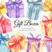 Watercolor Gift Boxes Clipart. Birthday Party Invitation Creator DIY ...