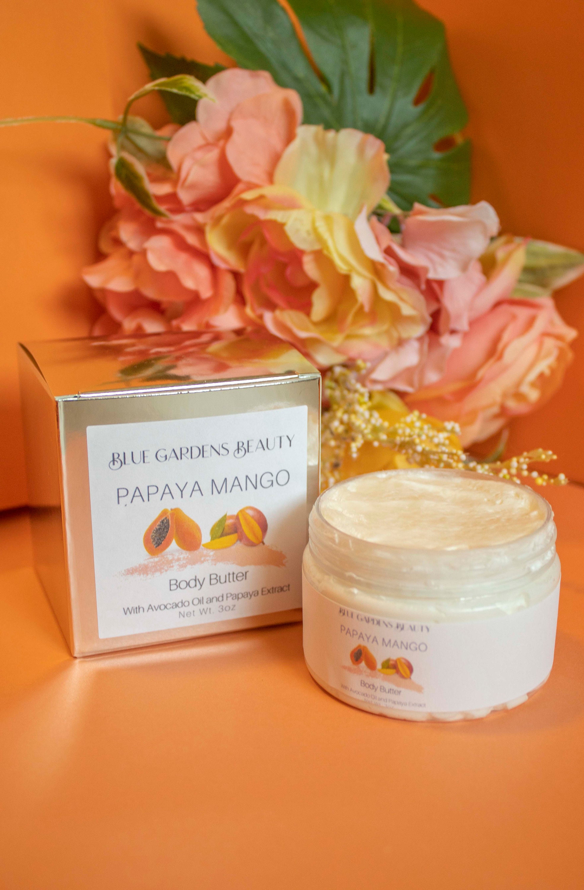 Papaya Mango Whipped Body Butter: Handmade Body Lotion with Shea Butter ...