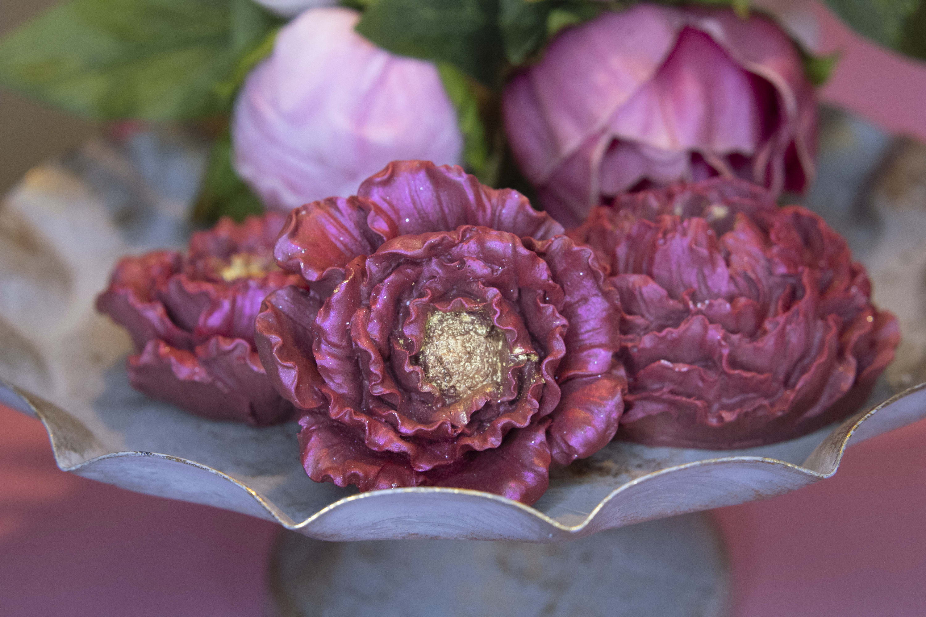 Handcrafted Red Peony Soap