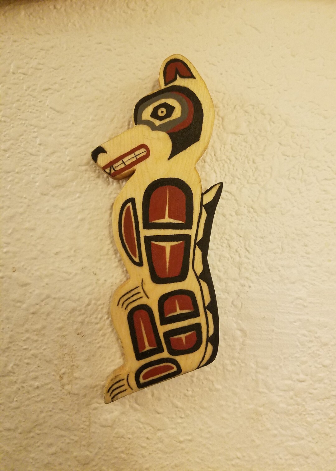 Carved Wolf Wall Hanging - Etsy