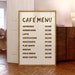 Coffee Bar Menu Print, Retro Coffee Bar Poster, Kitchen Wall Art ...