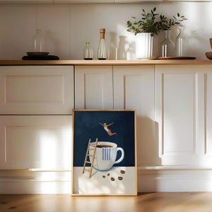 Coffee Diver Print, Good Morning Coffee Poster, Espresso Wall Art ...