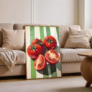Tomato Wall Art, Trendy Tomato Poster, Vintage Food Art Print, Kitchen ...