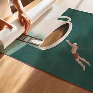 Coffee Diver Print, Good Morning Coffee Poster, Espresso Wall Art ...