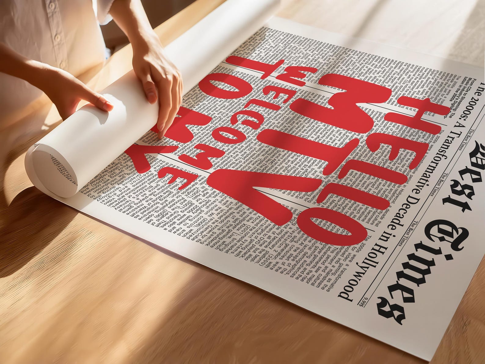 Welcome to My Crib Poster, Trendy Newspaper Print, Vintage Hello MTV ...