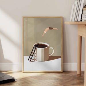 Coffee Diver Print, Good Morning Coffee Poster, Espresso Wall Art ...