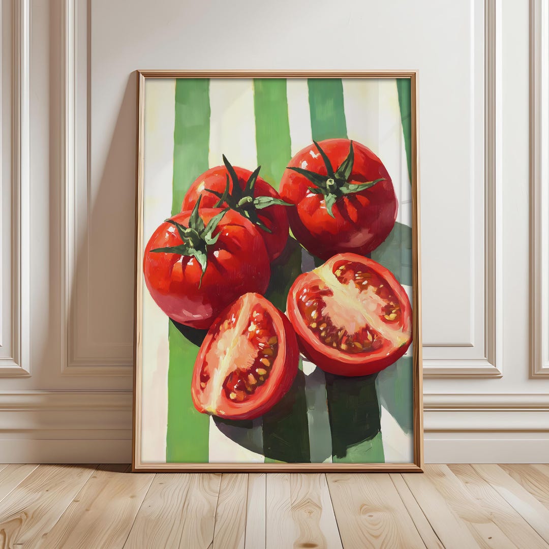 Tomato Wall Art, Trendy Tomato Poster, Vintage Food Art Print, Kitchen ...