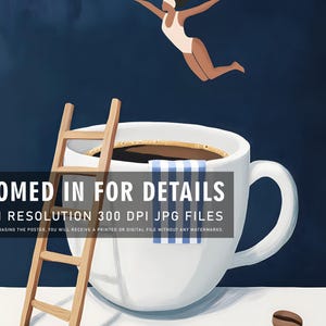Coffee Diver Print, Good Morning Coffee Poster, Espresso Wall Art ...