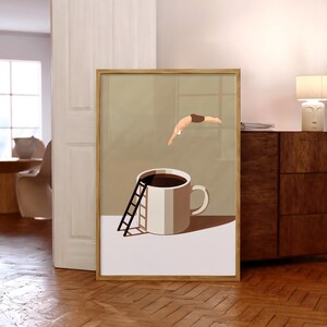 Coffee Diver Print, Good Morning Coffee Poster, Espresso Wall Art ...