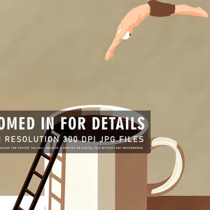 Coffee Diver Print, Good Morning Coffee Poster, Espresso Wall Art ...