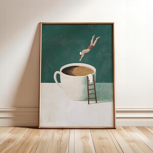 Coffee Diver Print, Good Morning Coffee Poster, Espresso Wall Art ...