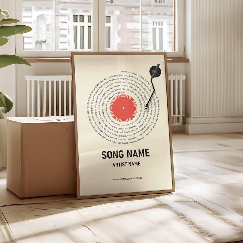 Custom Birthday Gift Print, Custom Song Lyrics Poster, Personalized ...