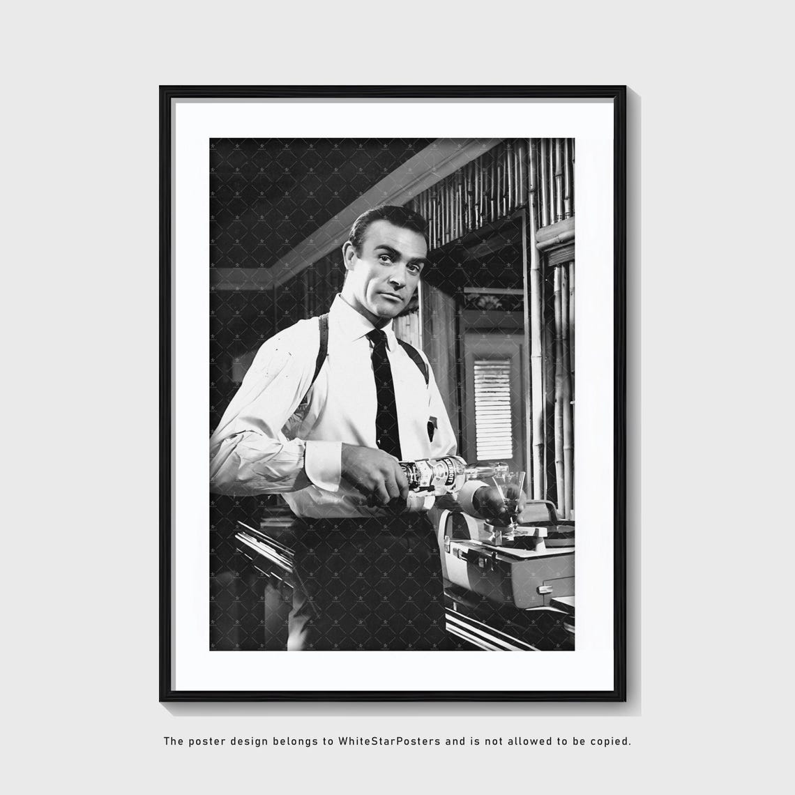 Sean Connery as James Bond Poster, Classic 007 Prints Iconic Vintage ...
