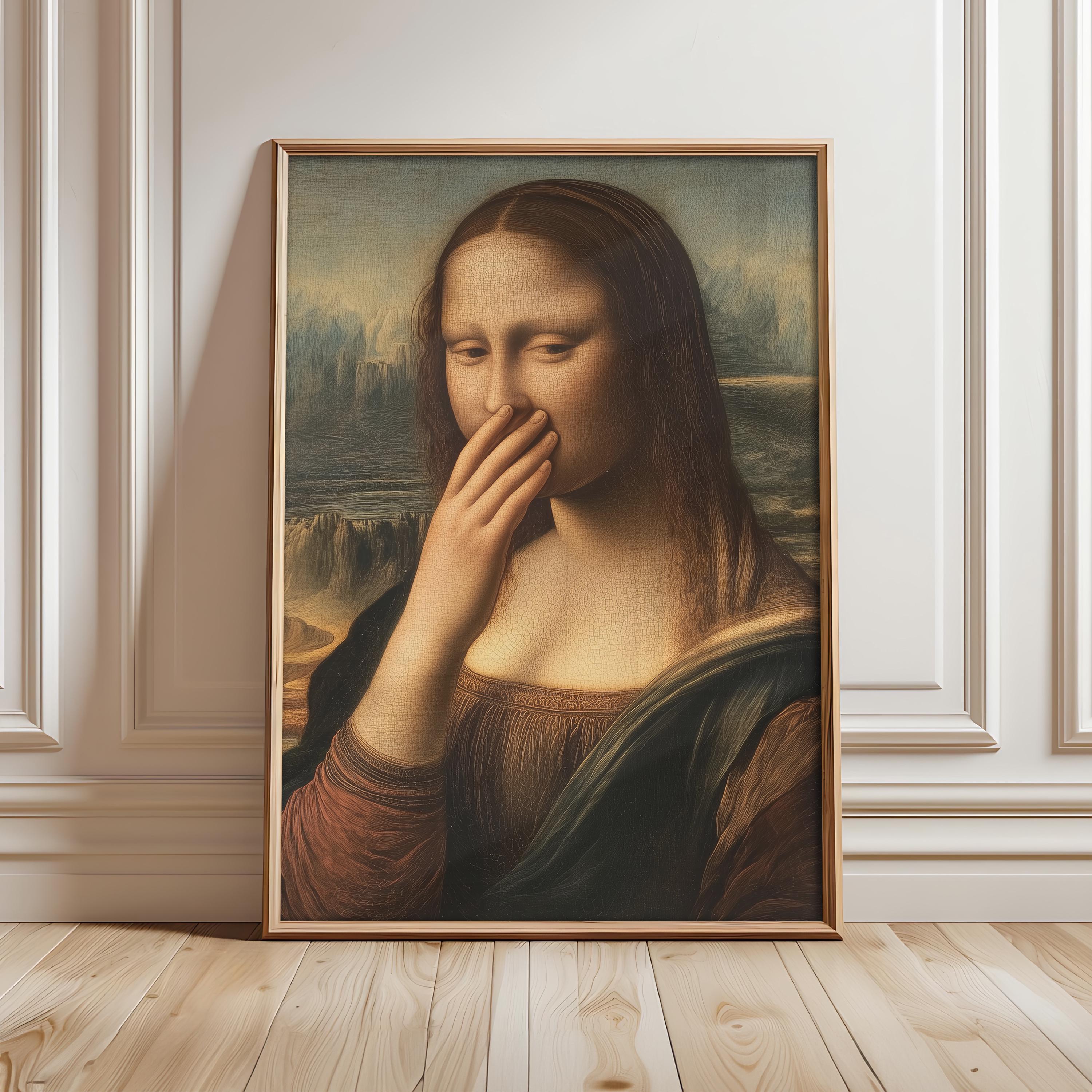 Mona Lisa Funny Bathroom Poster, Bad Smell Bathroom Poster, Toilet ...
