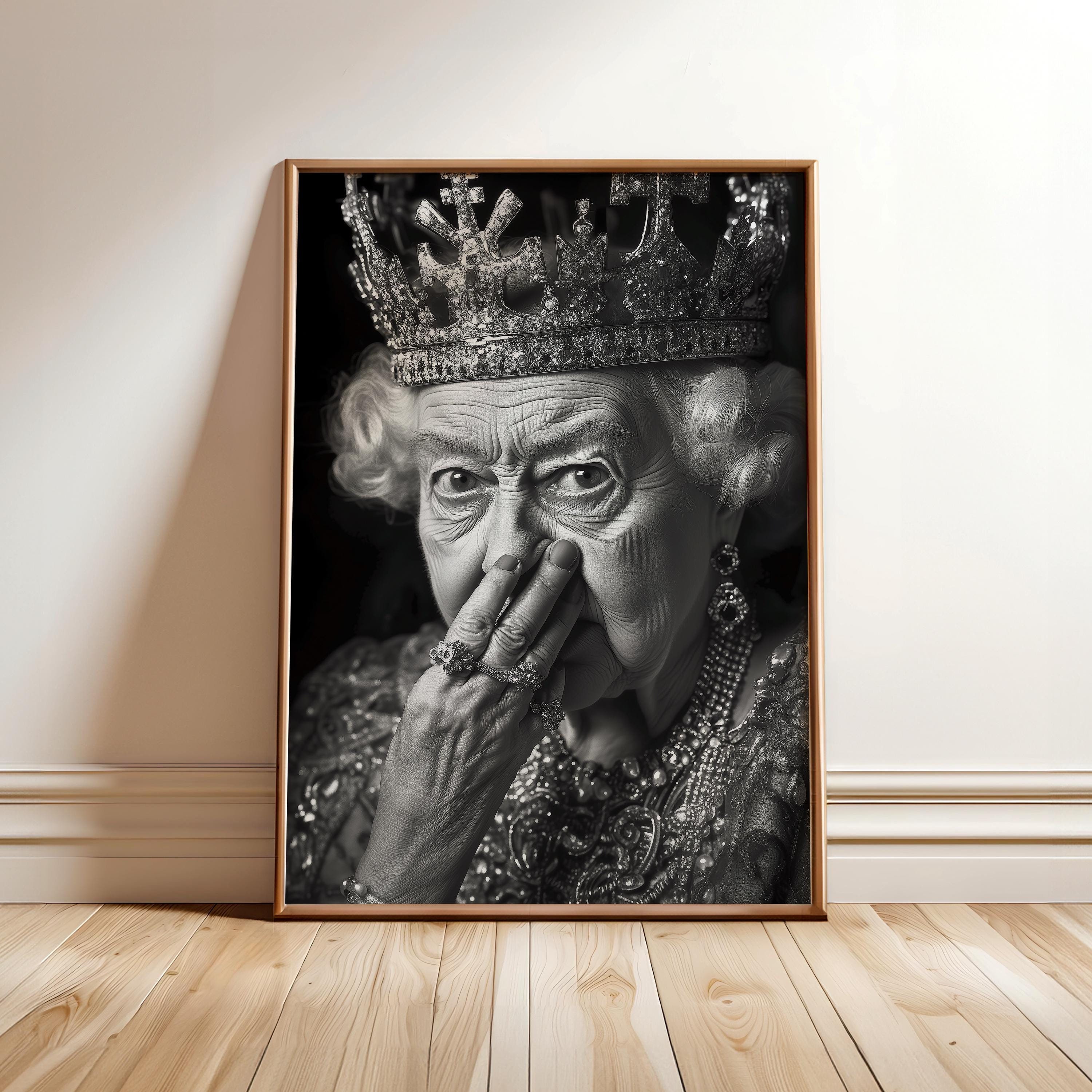 Funny Bathroom Print, Bad Smell Fun Poster, Vintage Queen Wall Art ...